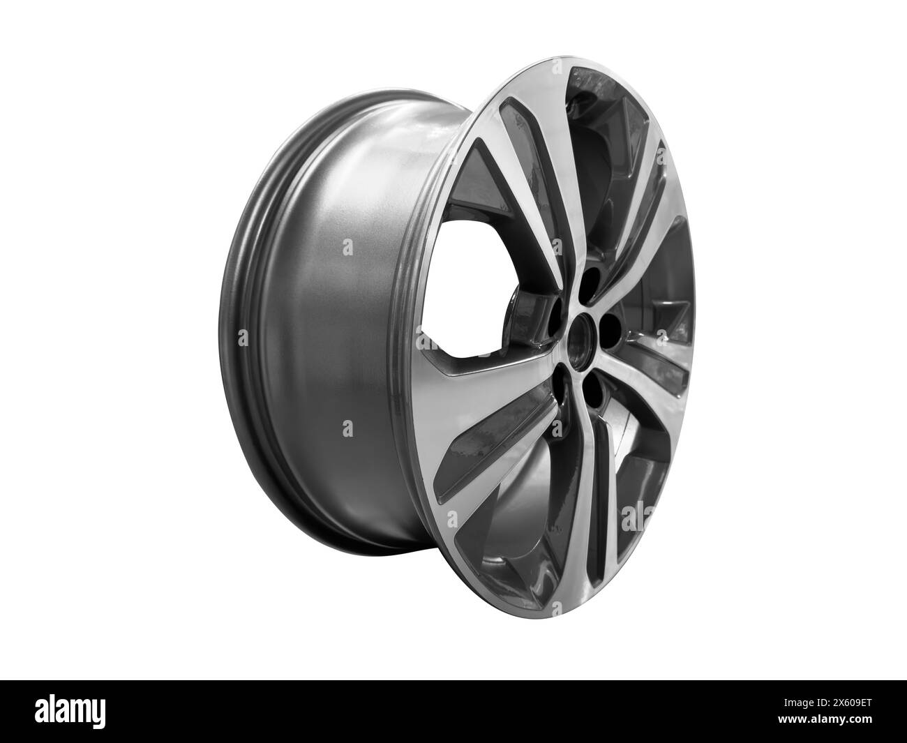 Car alloy wheel isolated on white background. New alloy wheel for a car ...