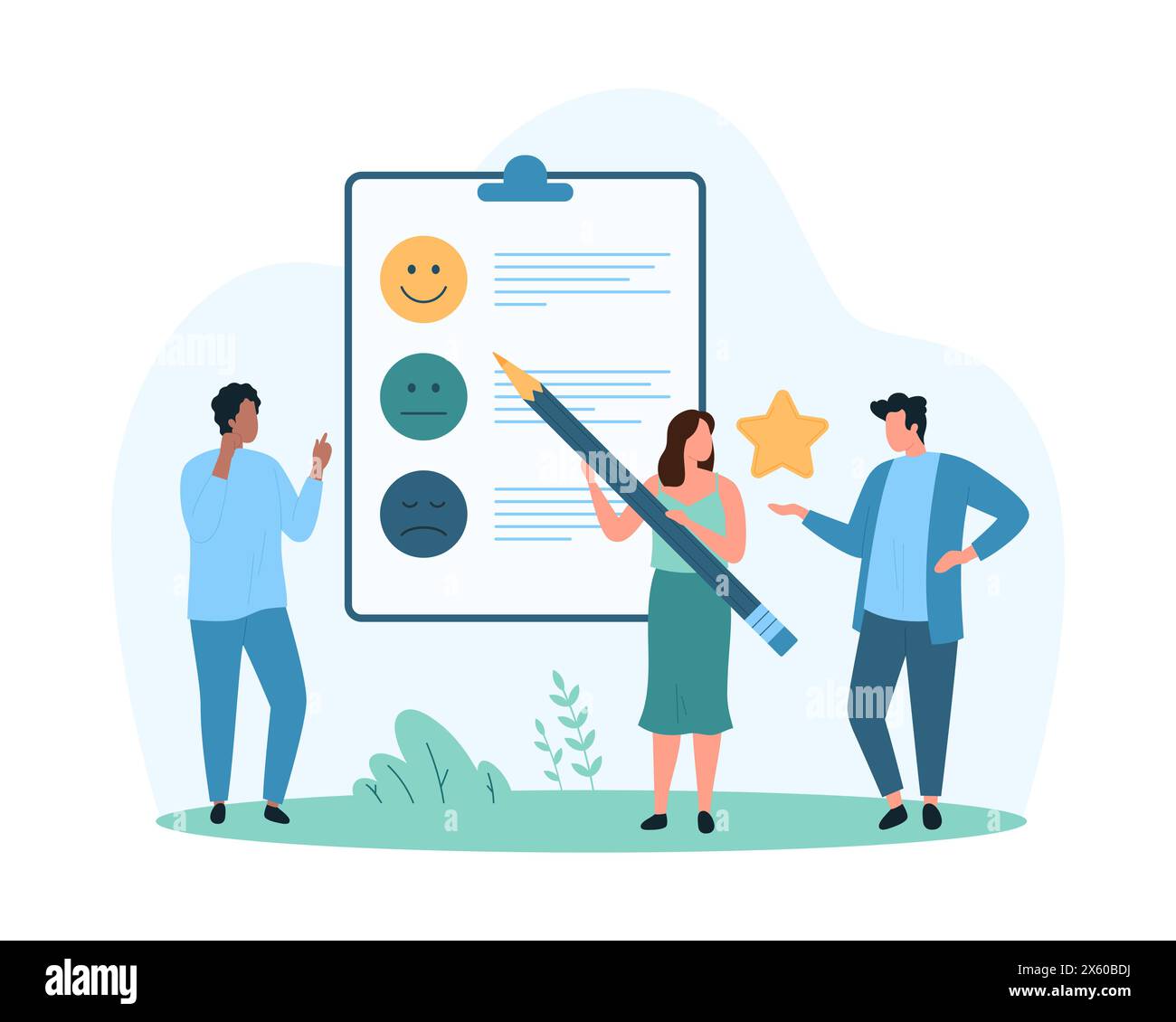 Customer feedback, helpdesk survey of product and service quality. Tiny ...