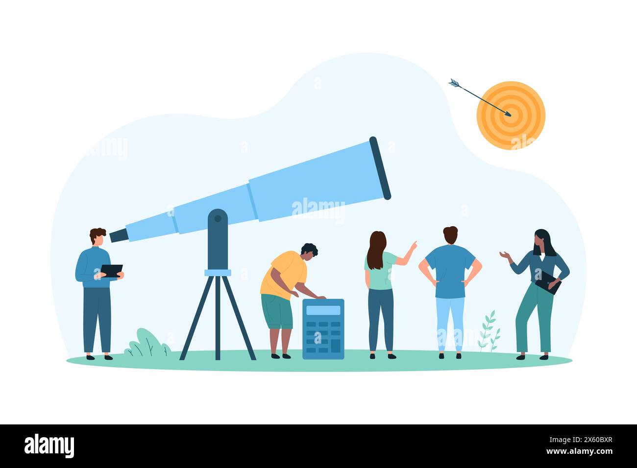 Vision for future business growth, search success opportunity for goal ...