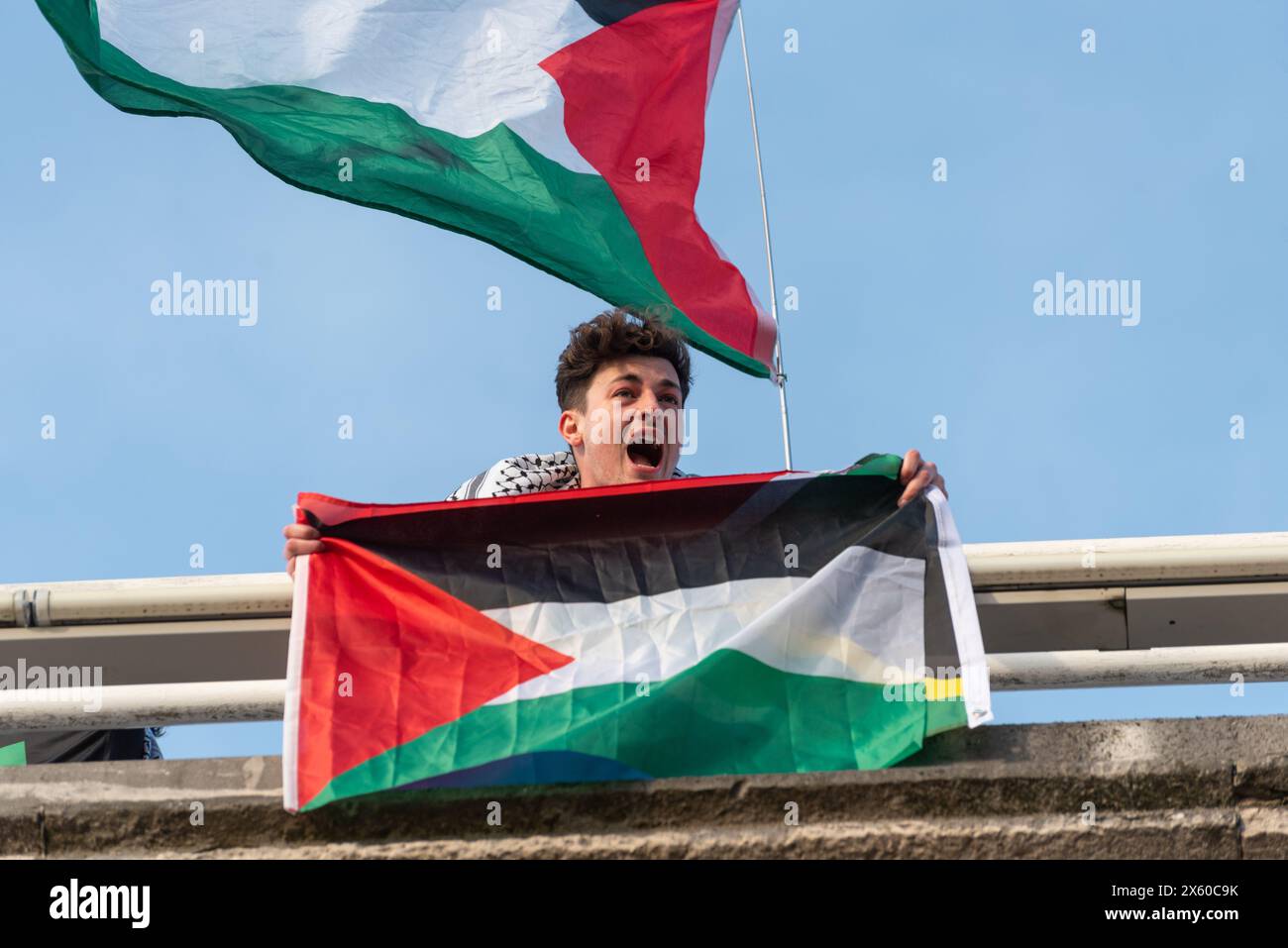 London, UK. 11 May 2024. Pro-Palestine protesters from Youth Demand and ...