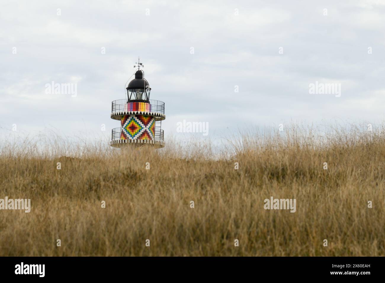 Ajo Lighthouse on the coast of Cantabria Stock Photo - Alamy