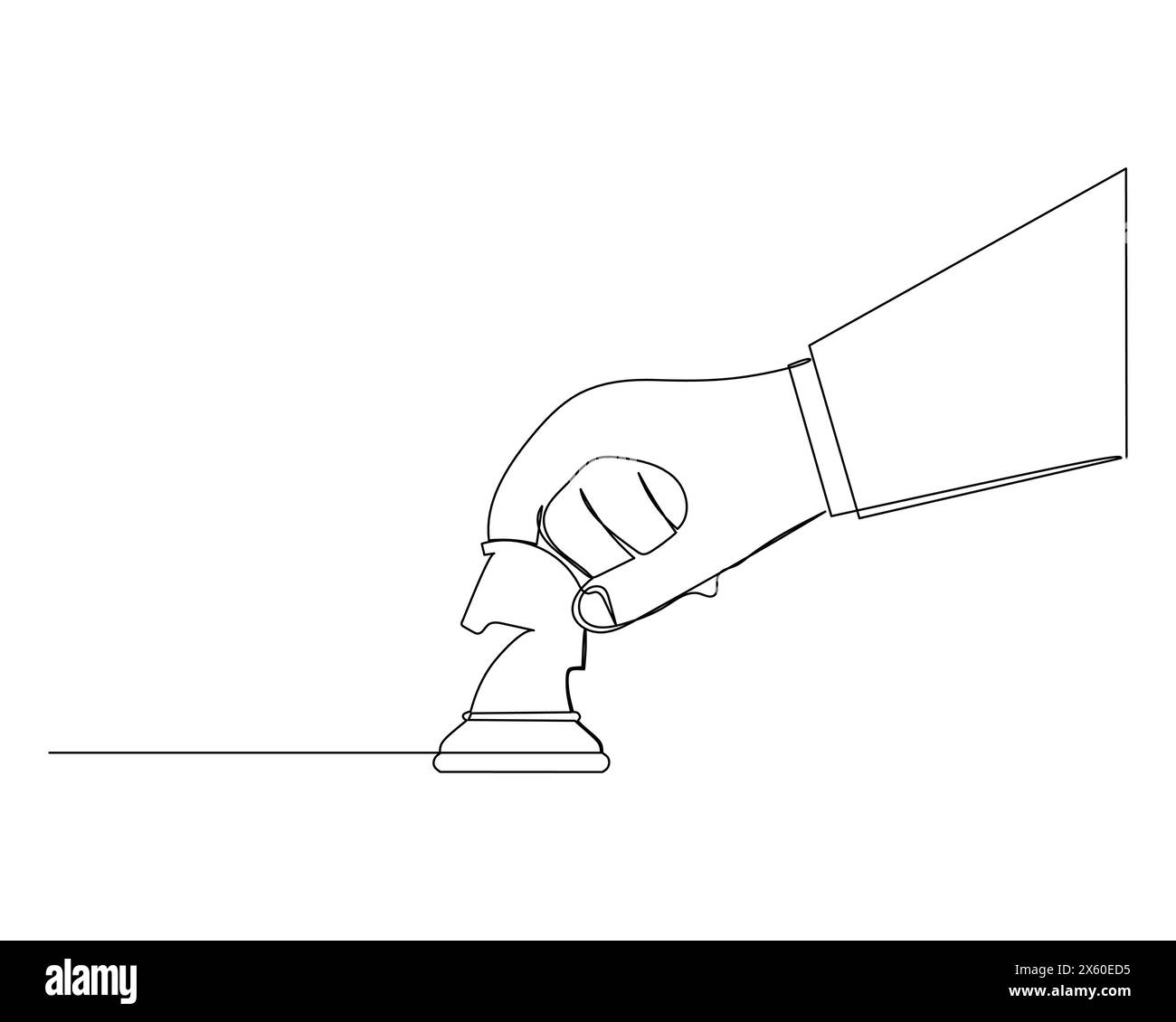 Chess strategy concept with hand Stock Vector Images - Alamy