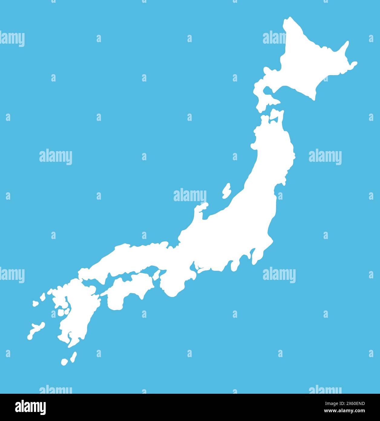 Japan map illustration hi-res stock photography and images - Alamy