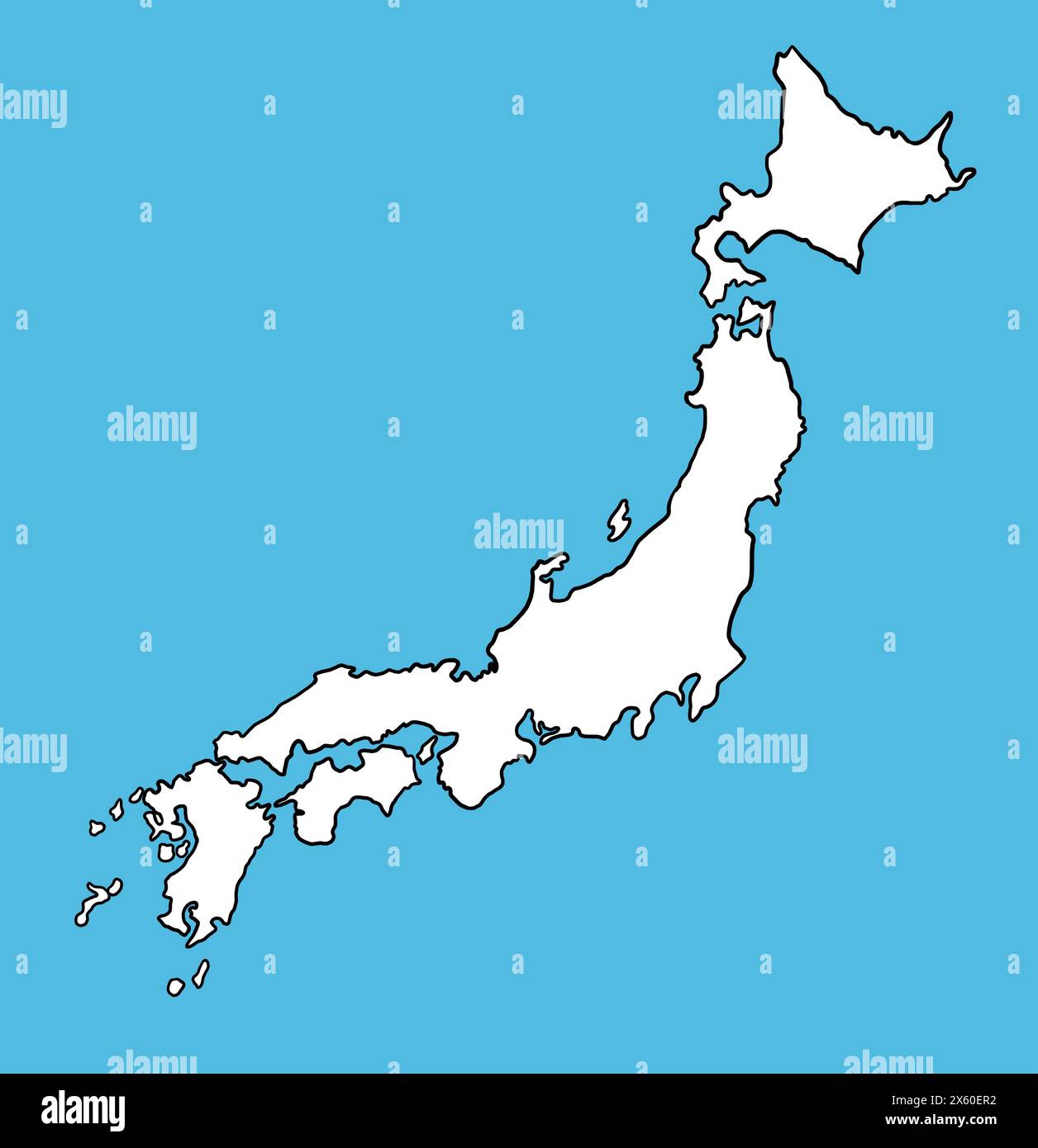 Japan map illustration hi-res stock photography and images - Alamy