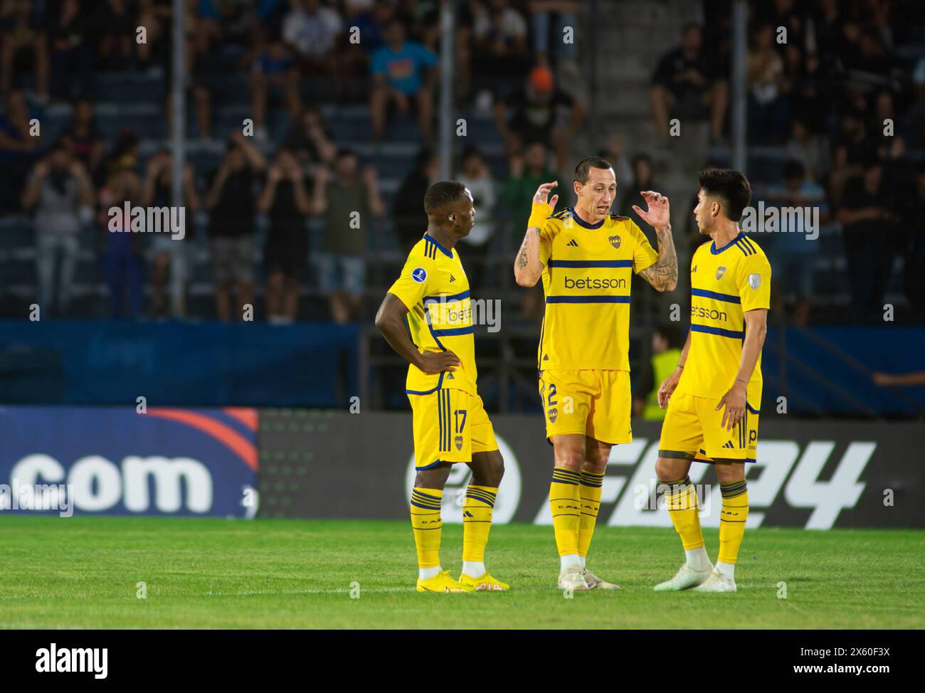 Sportivo Trinidense (1) v Club Atletico Boca Juniors (2) match, phase ...