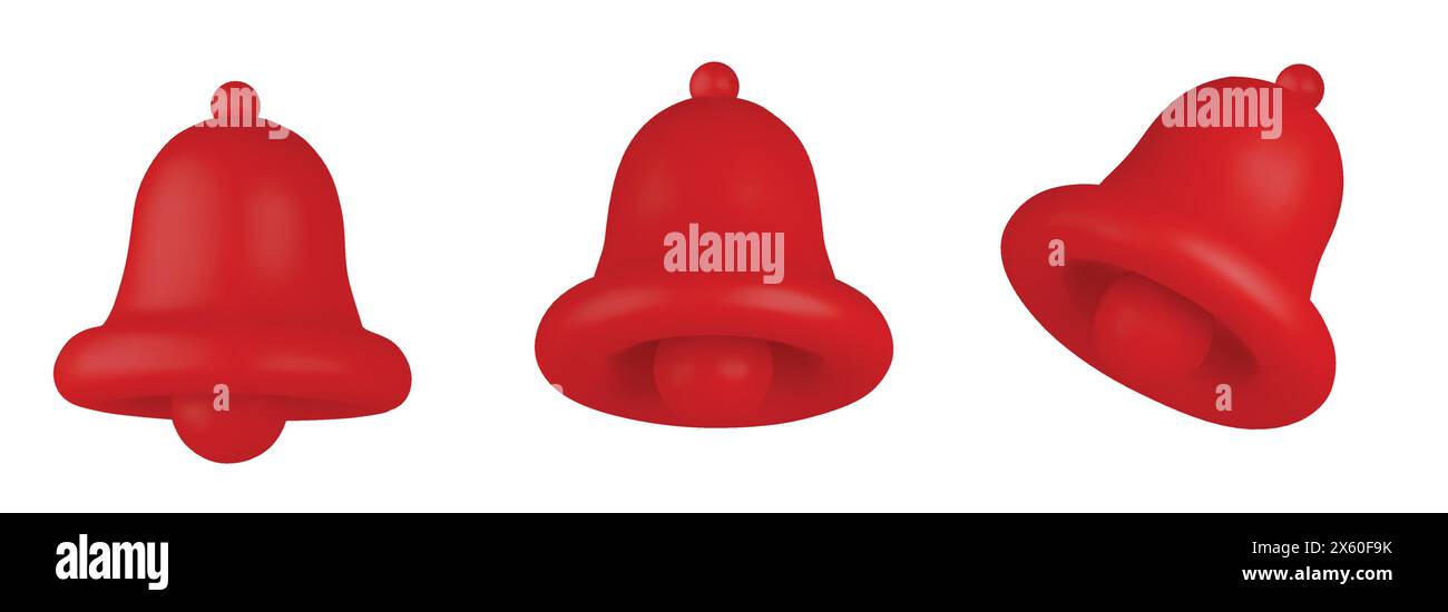 Bell notifications. Set of Bells Icon with new message web chat pink ...