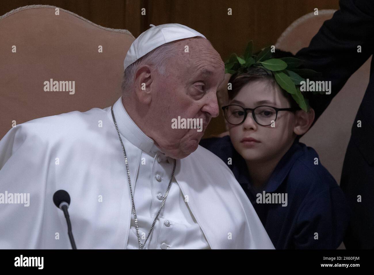 Vatican City, Vatican, 11 May 2024. Pope Francis meets with children of ...