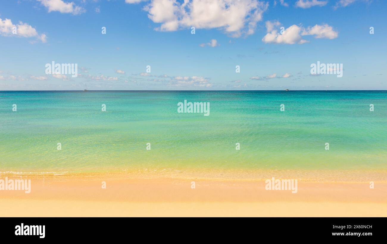 Barbados Island's Sandy Paradise Beach, Caribbean Island Stock Photo ...