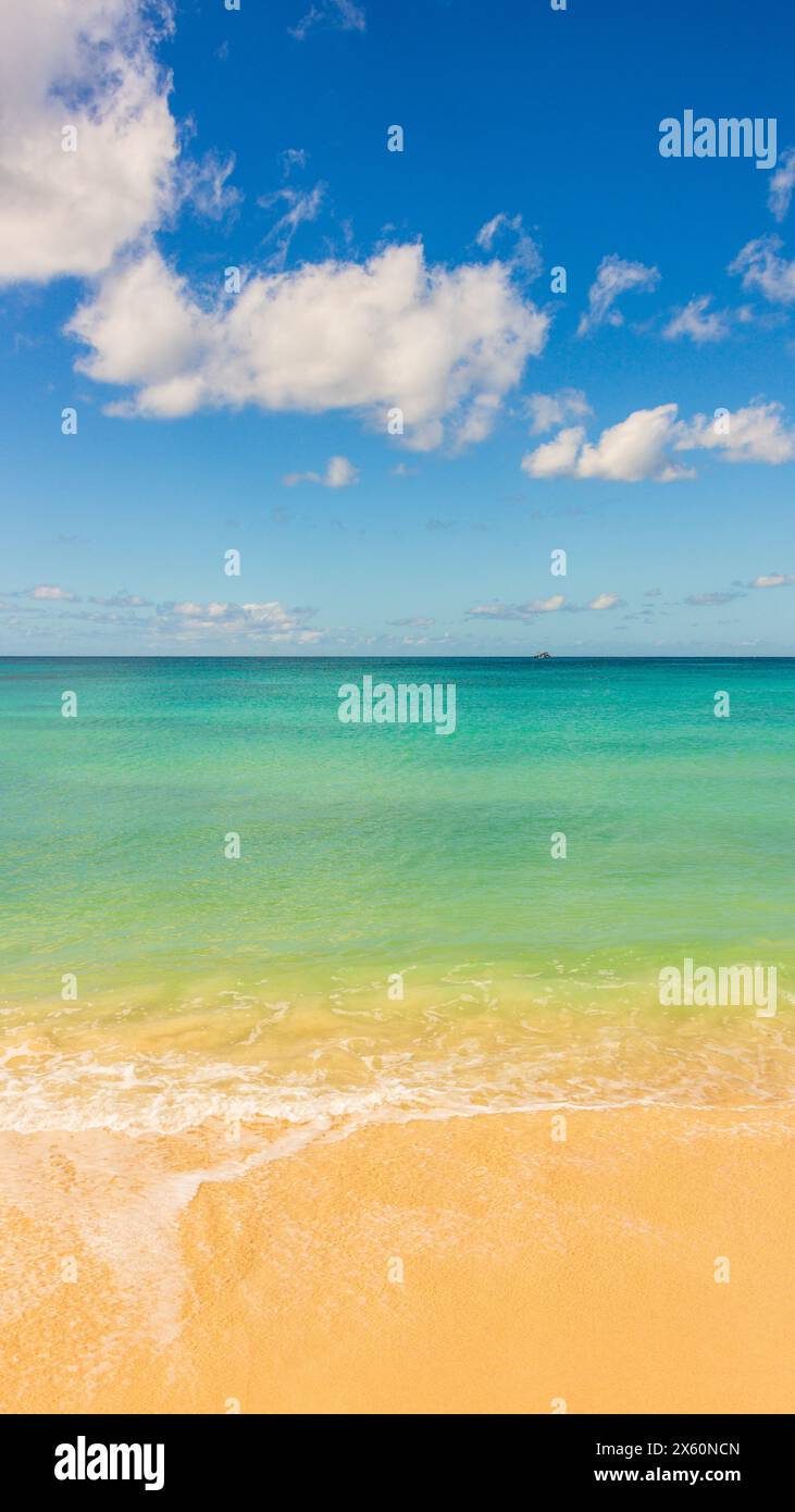 Barbados Island's Sandy Paradise Beach, Caribbean Island Stock Photo ...
