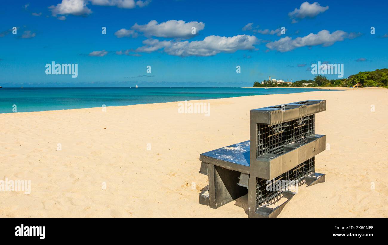 Barbados Island's Sandy Paradise Beach, Caribbean Island Stock Photo ...