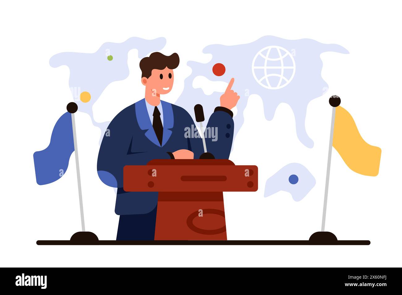 Public speech by diplomat or politician at conference, meeting of ...