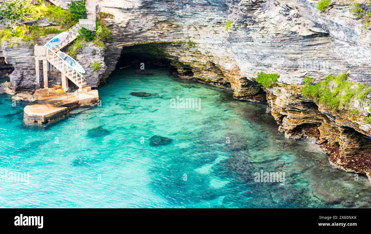 Horseshoe Bay Beach and Deep Bay Beach in Hamilton, Bermuda Stock Photo ...