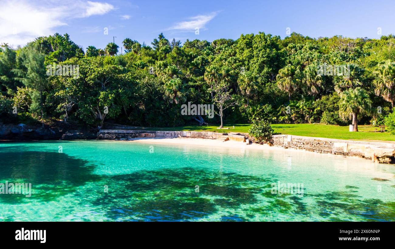 Horseshoe Bay Beach and Deep Bay Beach in Hamilton, Bermuda Stock Photo ...