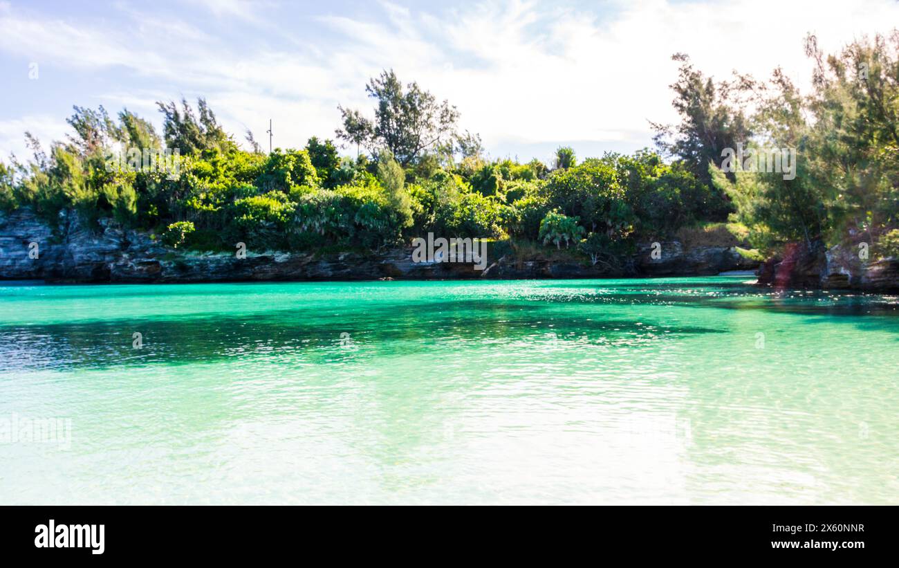 Horseshoe Bay Beach and Deep Bay Beach in Hamilton, Bermuda Stock Photo ...