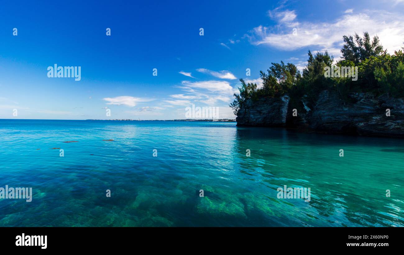 Horseshoe Bay Beach and Deep Bay Beach in Hamilton, Bermuda Stock Photo ...