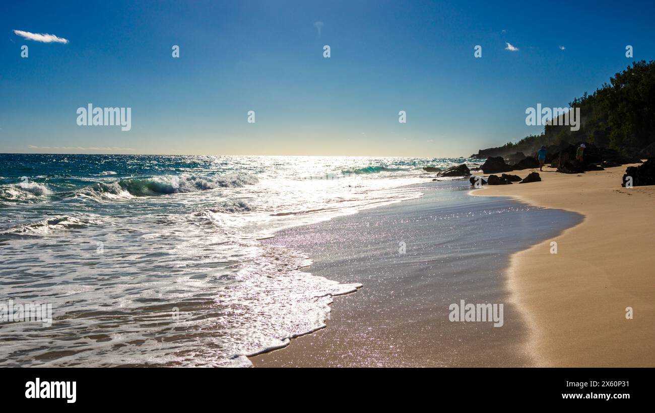 Horseshoe Bay Beach and Deep Bay Beach in Hamilton, Bermuda Stock Photo ...