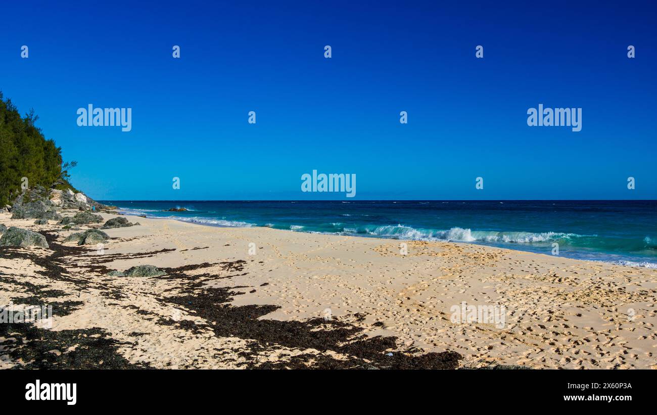 Horseshoe Bay Beach and Deep Bay Beach in Hamilton, Bermuda Stock Photo ...