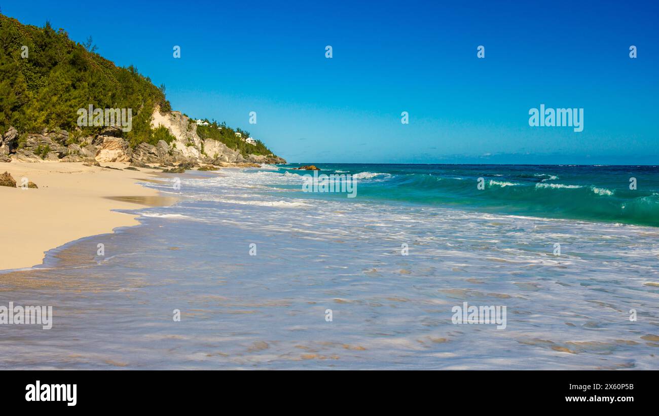 Horseshoe Bay Beach and Deep Bay Beach in Hamilton, Bermuda Stock Photo ...