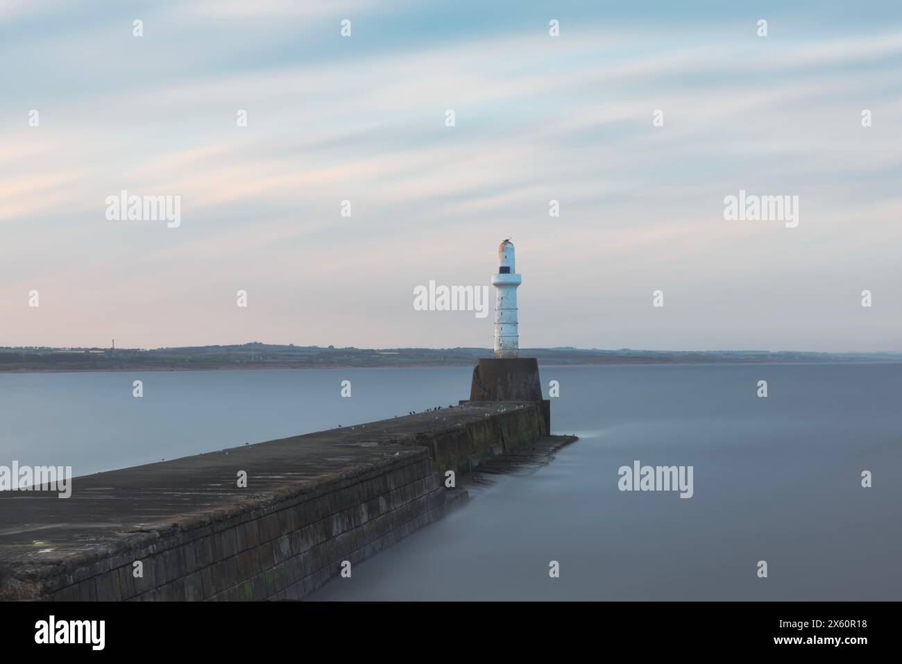 The beacon of South Pier in Aberdeen, Scotland Stock Photo - Alamy