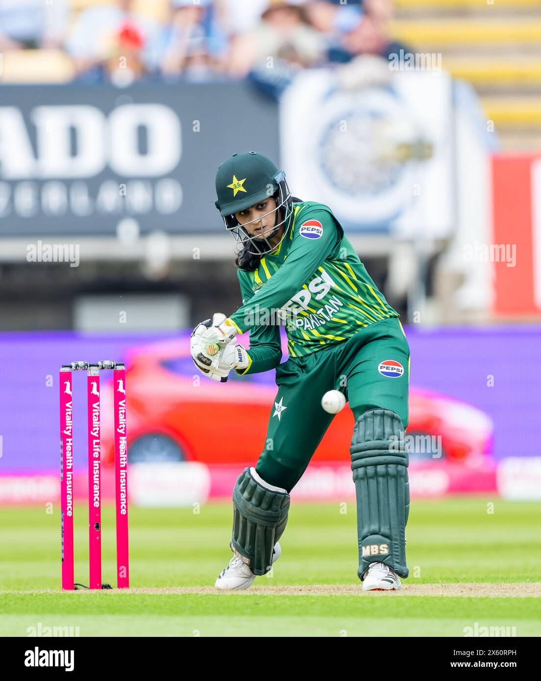 Gull Feroza batting for Pakistan during the Vitality T20 International ...