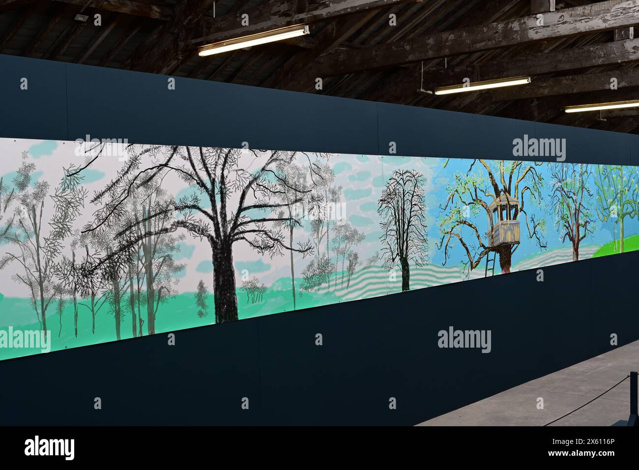 David Hockney paintings, A year in Normandie, 2024 ,Salts Mill, West ...