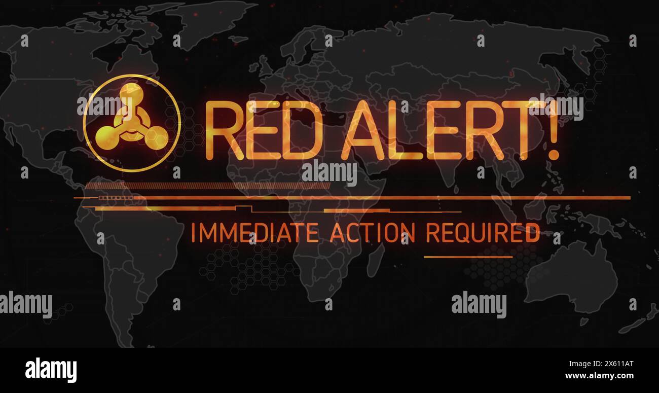 Image Of Abstract Warning Symbol Red Alert Immediate Action Required