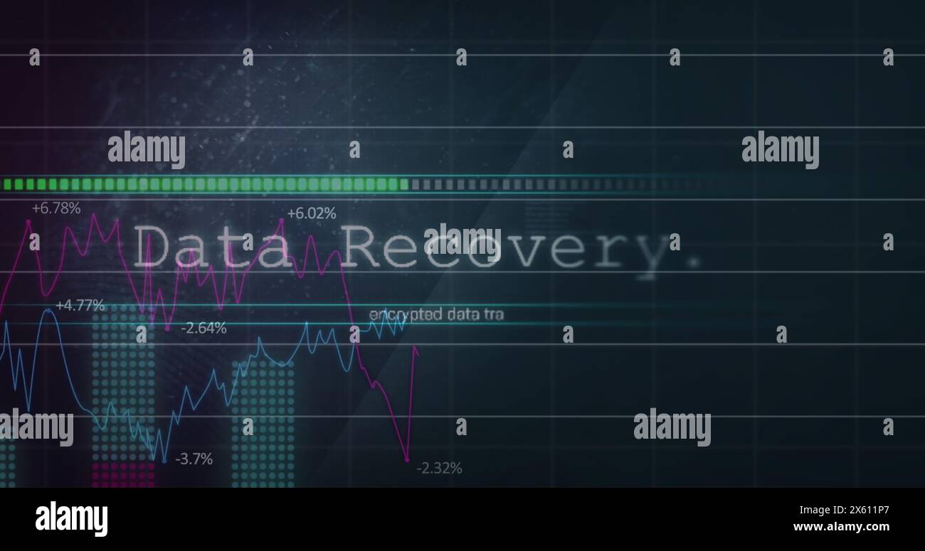 Image of data processing over grid Stock Photo - Alamy