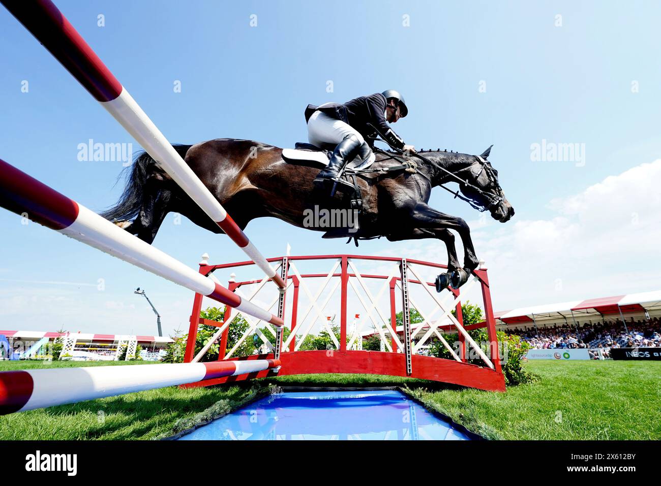 Liberty and Glory ridden by Tom Crisp during the show jumping on day ...