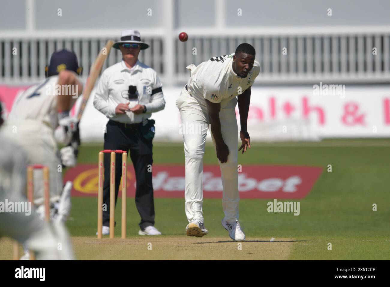 Canterbury, England. 11th May 2024. Jason Holder of Worcestershire ...