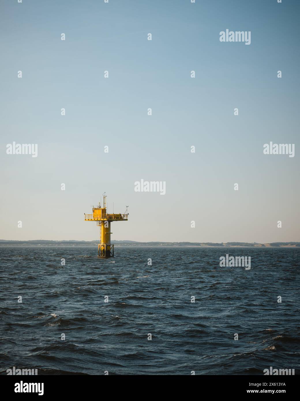Yellow control tower, Ijmuiden Stock Photo - Alamy