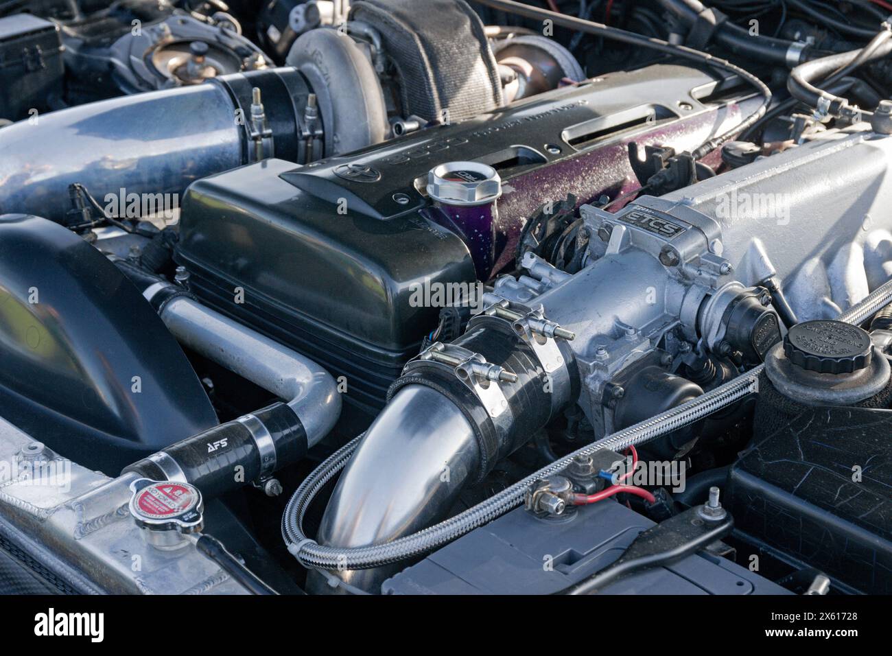 Toyota Supra engine. Wheels Up North, Longridge Stock Photo - Alamy