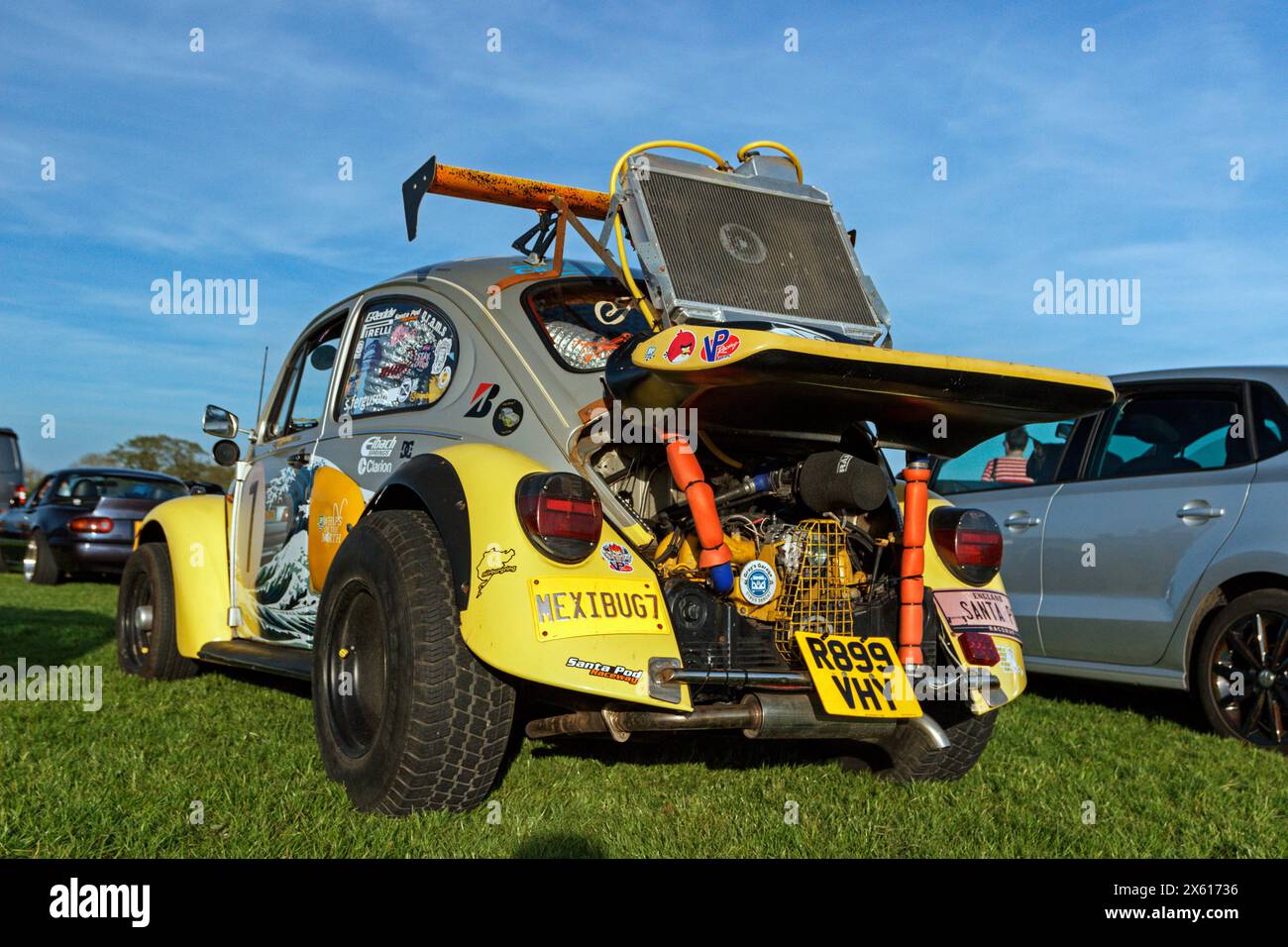 Volkswagen Beetle rear view. Wheels Up North, Longridge Stock Photo - Alamy