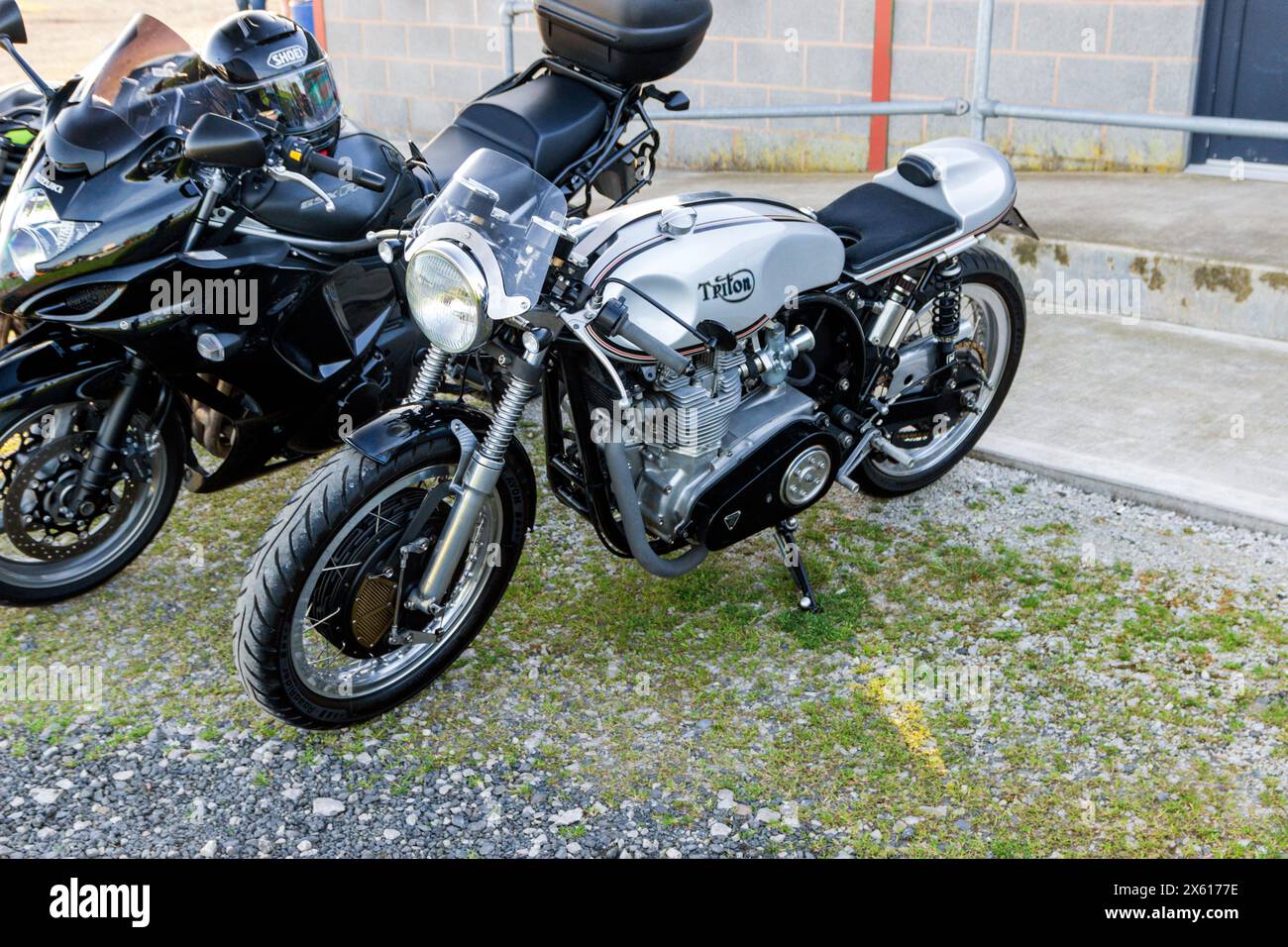 Triton motorbike. Wheels Up North, Longridge Stock Photo - Alamy