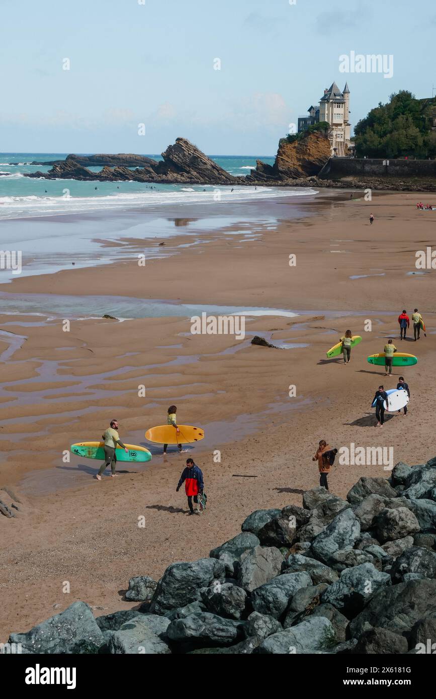 Ville de Biarritz, Surf et vagues Stock Photo - Alamy
