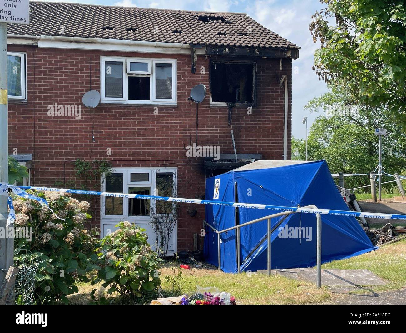 The scene in Dunstall Hill, Dunstall Park, Wolverhampton, after two ...