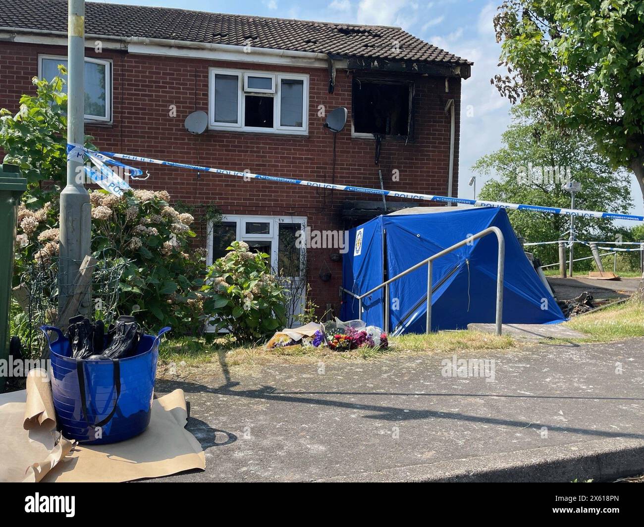The scene in Dunstall Hill, Dunstall Park, Wolverhampton, after two ...