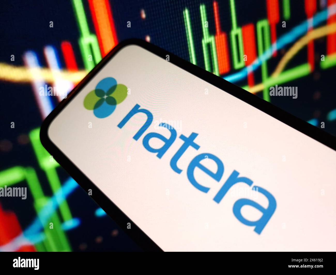 Konskie, Poland - May 11, 2024: Natera company logo displayed on mobile ...