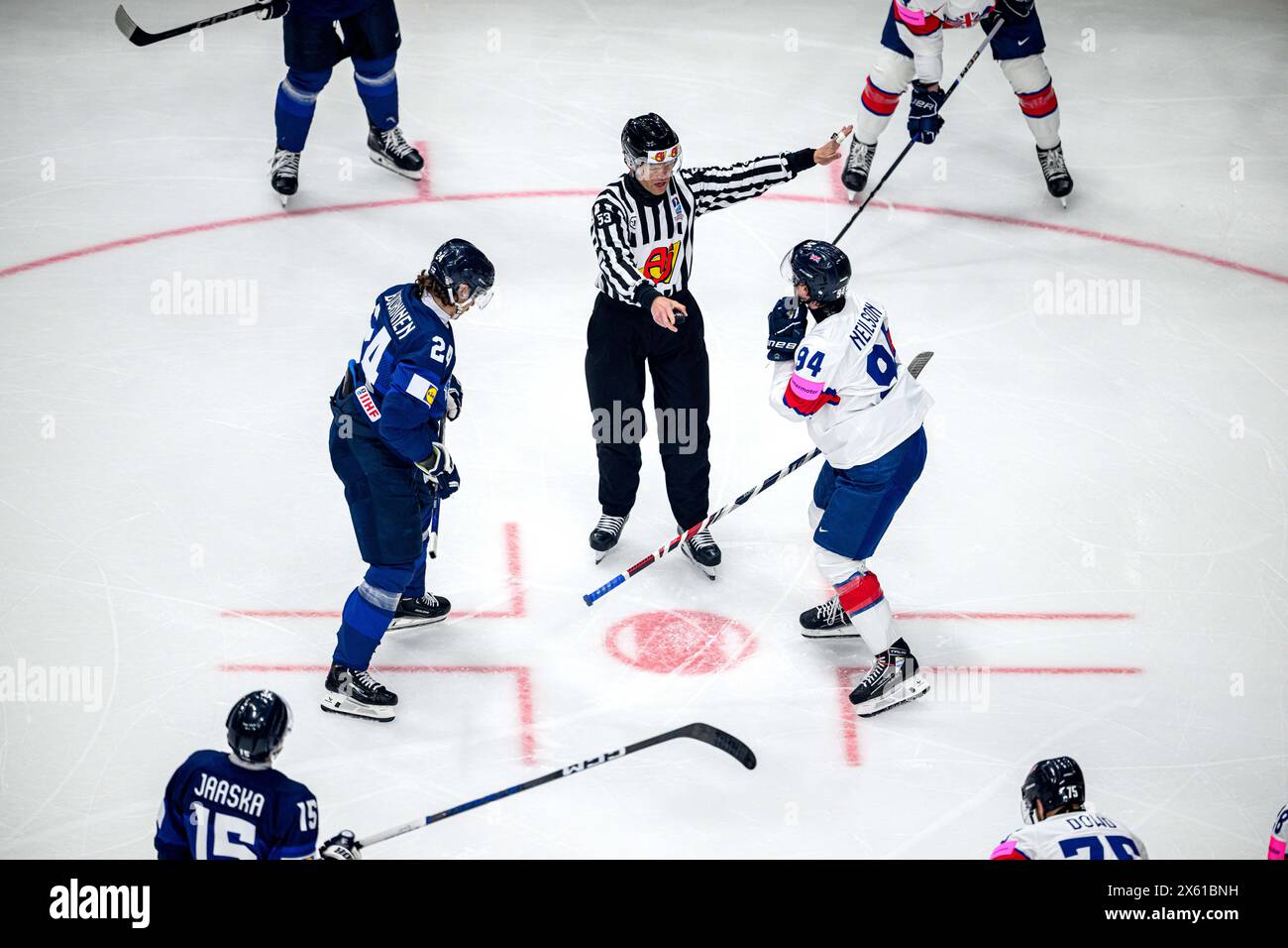 PRAGUE, CZECH REPUBLIC - 12 MAY, 2024: the Ice Hockey game of IIHF 2024 ...