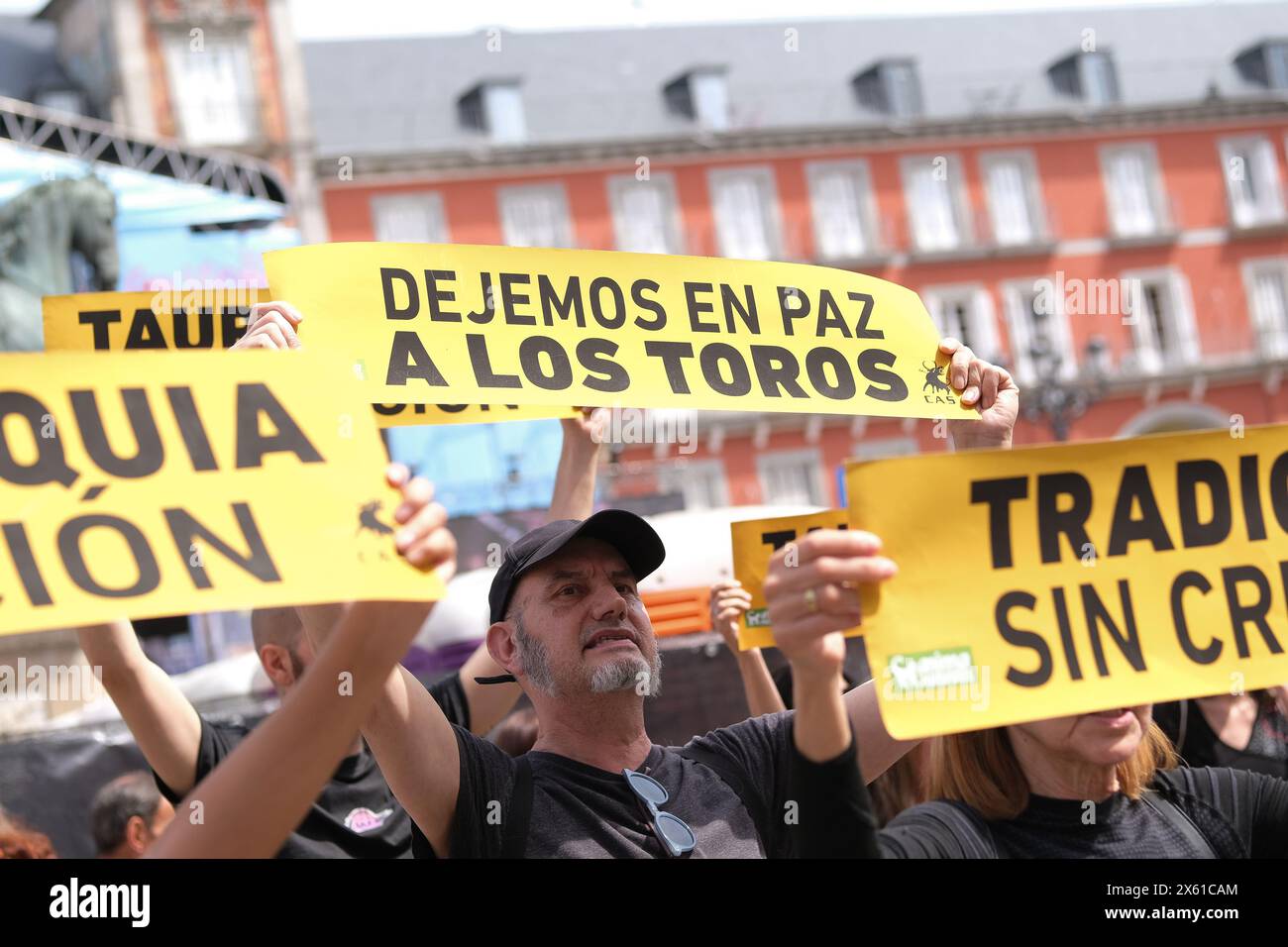demonstration against bullfighting and animal abuse demanding the ...