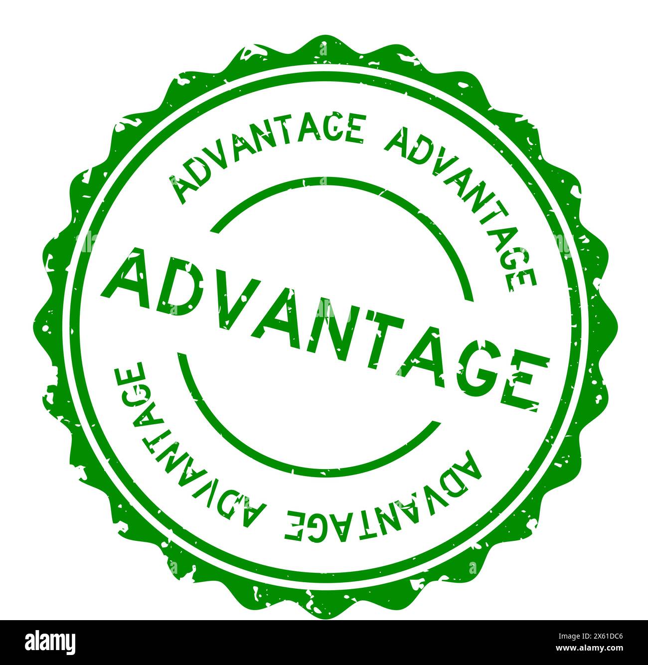 Grunge green advantage word round rubber seal stamp on white background Stock Vector Image & Art ...