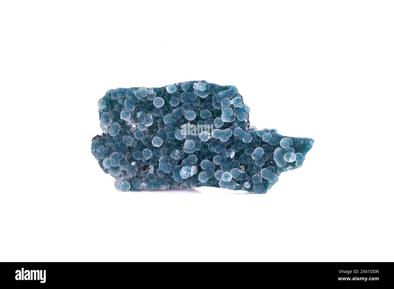 Quartz on green chalcedony photography isolated on white blackground ...