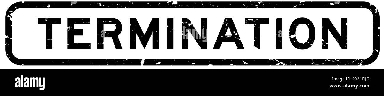 Grunge black termination word square rubber seal stamp on white background Stock Vector Image ...