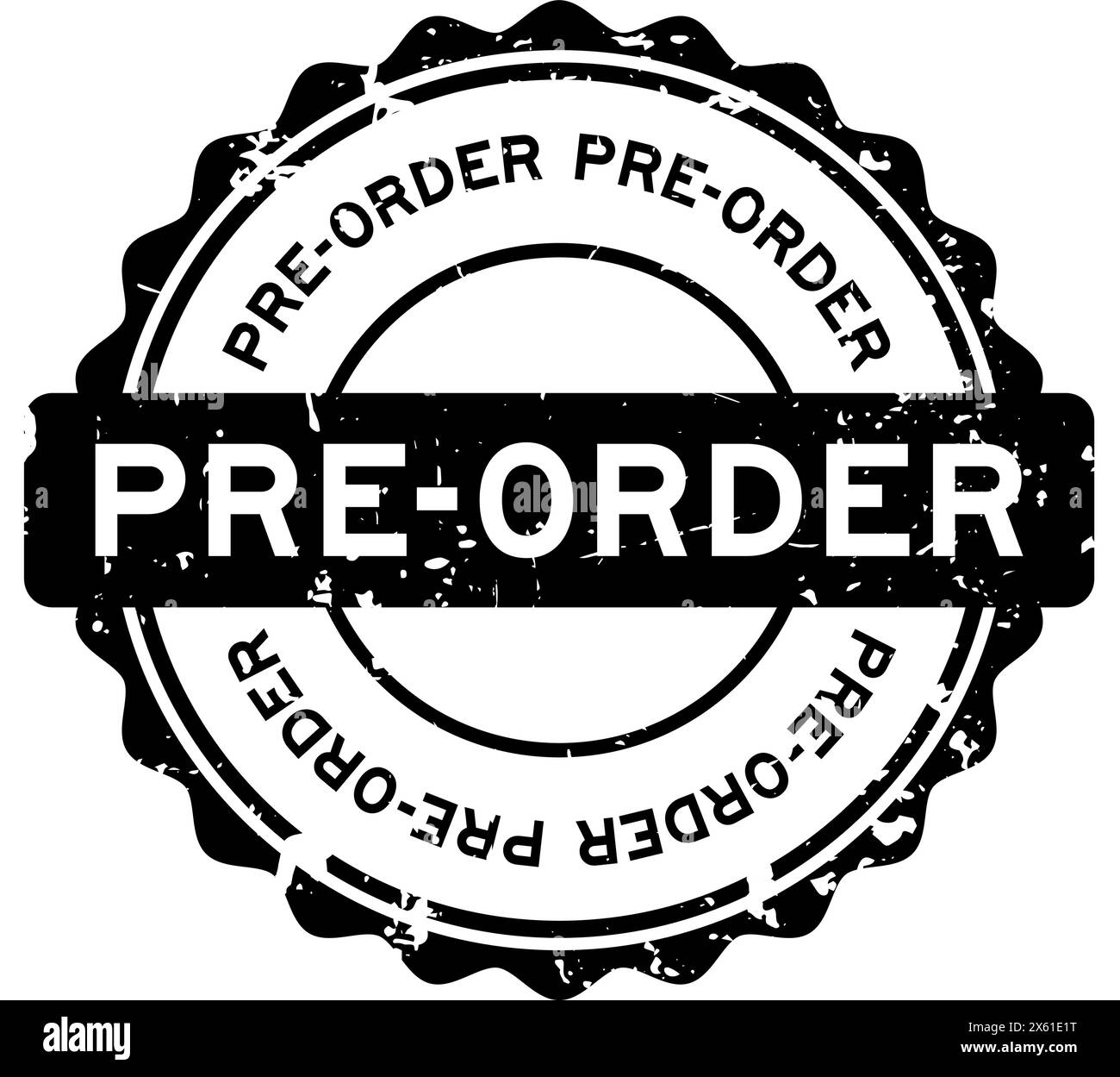 Grunge black pre-order word round rubber seal stamp on white background Stock Vector Image & Art ...