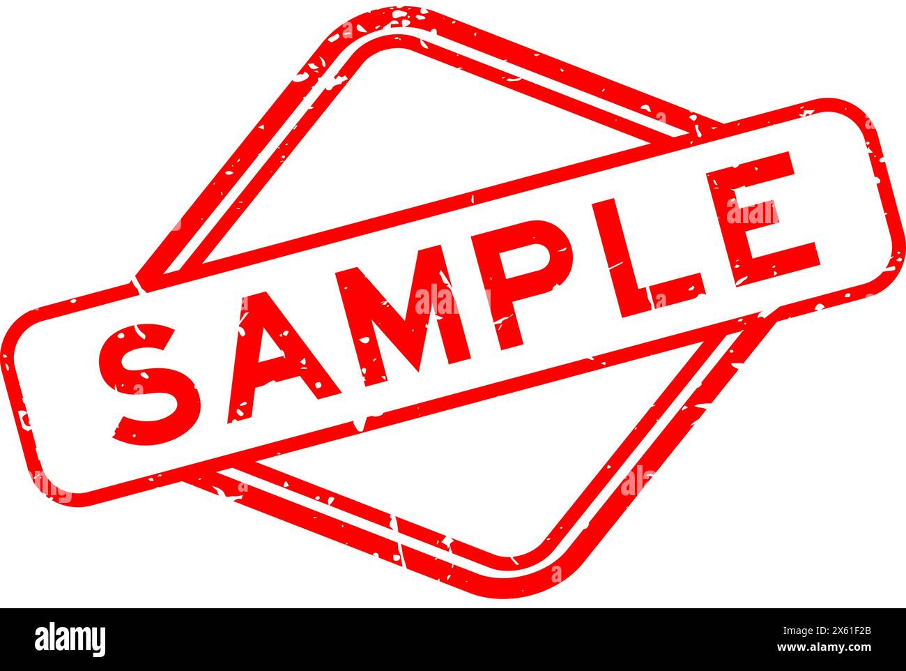 Grunge red sample word rubber seal stamp on white background Stock ...