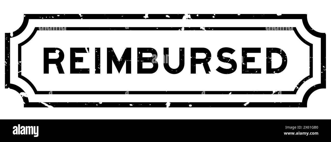 Grunge black reimbursed word rubber seal stamp on white background ...