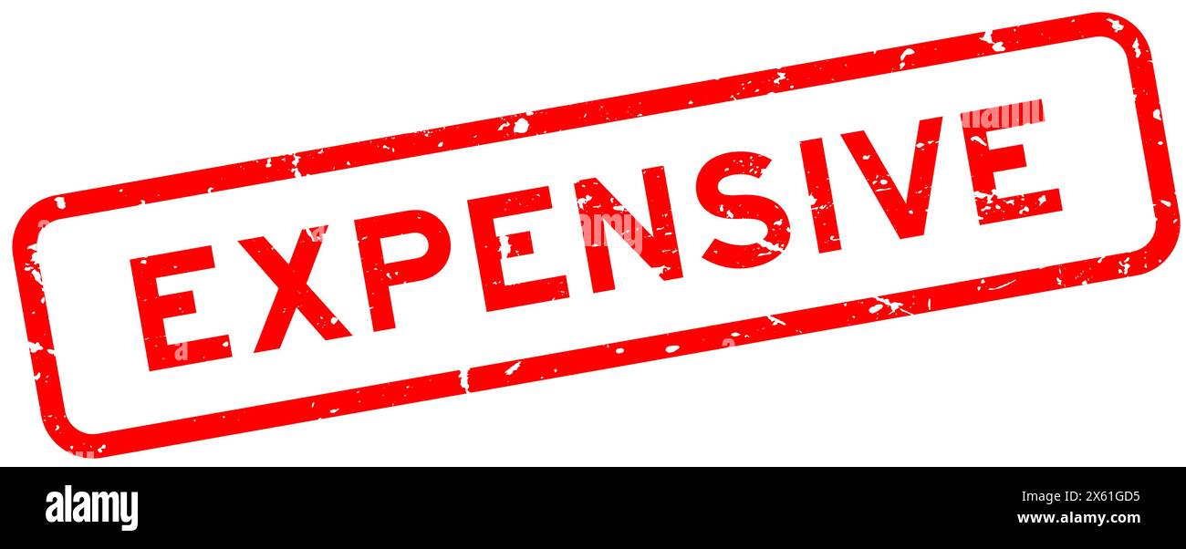 Grunge red expensive word square rubber seal stamp on white background Stock Vector Image & Art ...