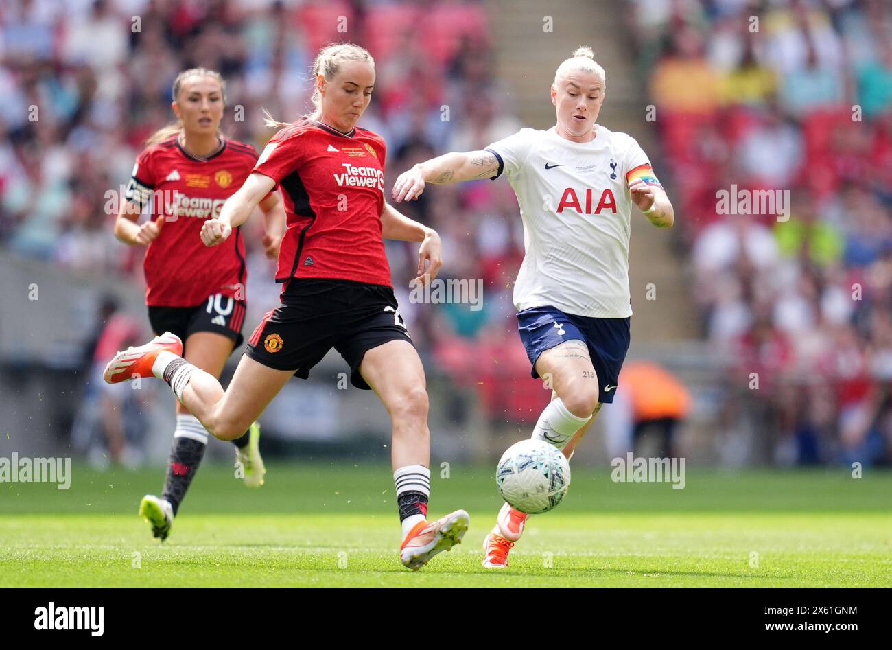 Manchester United's Millie Turner in action against Tottenham Hotspur's ...