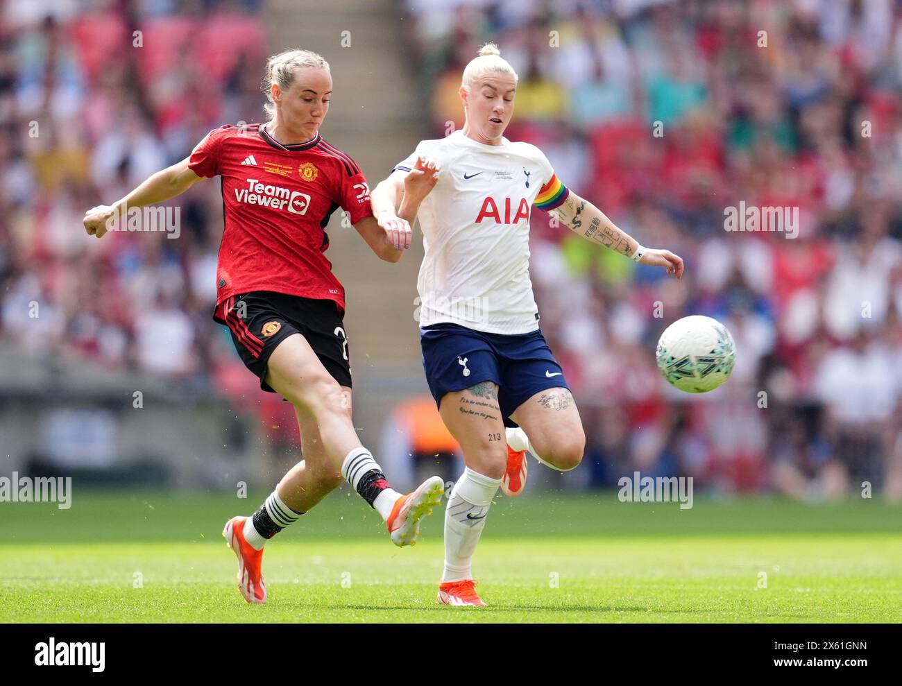 Manchester United's Millie Turner in action against Tottenham Hotspur's ...
