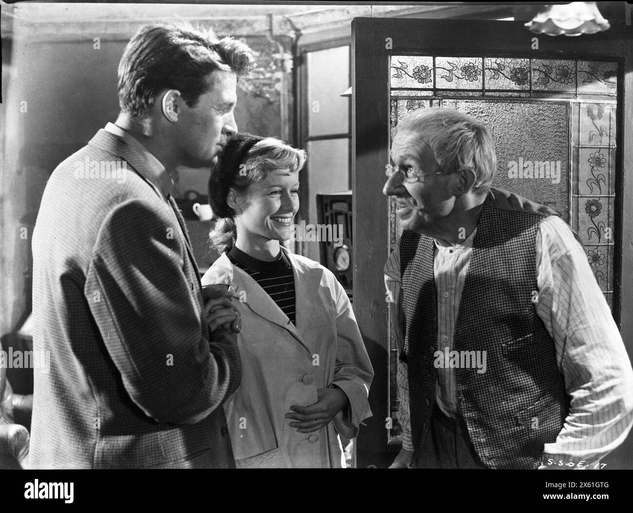 BILL TRAVERS, VIRGINIA McKENNA and BERNARD MILES in a scene from THE ...