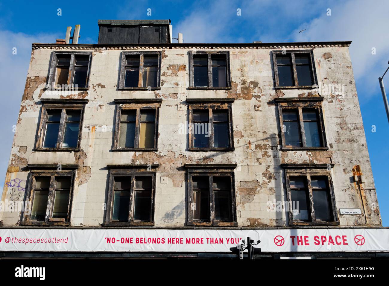 Glasgow Scotland: 12th Feb 2024: The Space Glasgow events venue exterior on sunny day. Cool ...